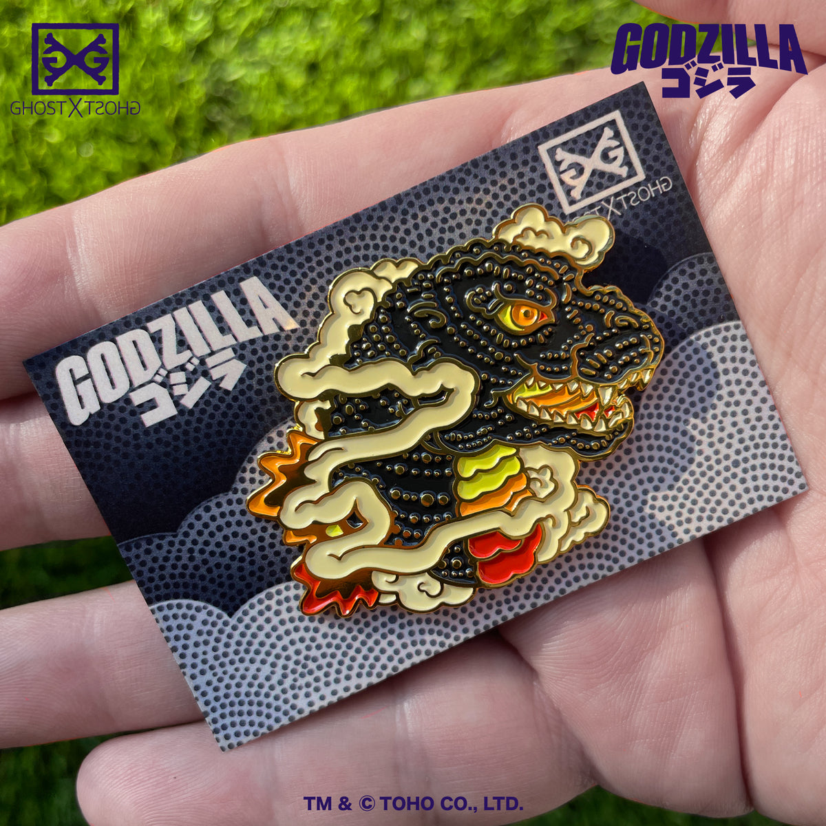 Godzilla by Sam Wolfe Connelly Enamel Pin – GHOST X GHOST